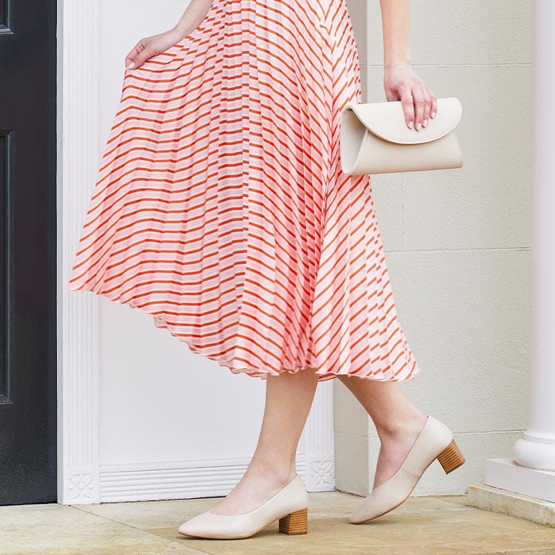 Ingrid: Cream Leather – Light Block Heels for Bunions | Sole Bliss USA