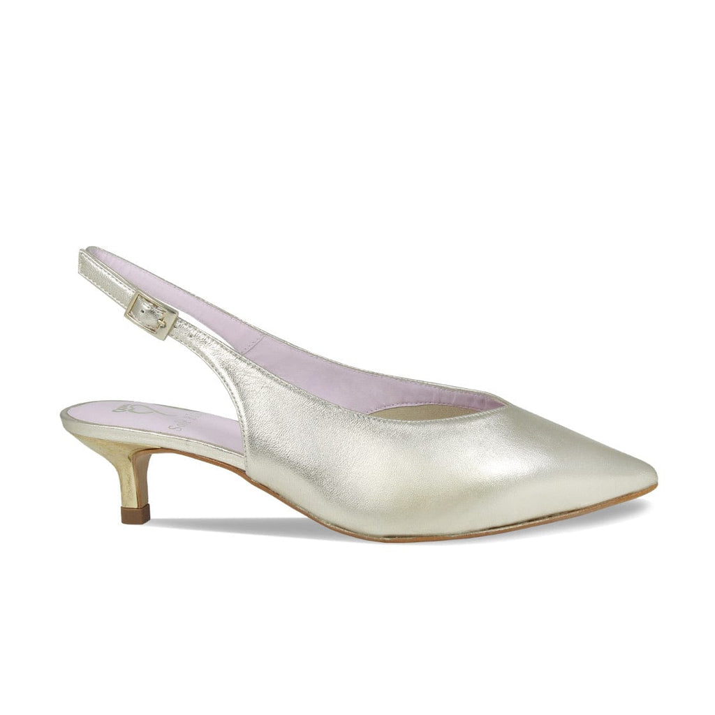 Kara: Gold Leather – Gold Heels for Bunions | Sole Bliss USA