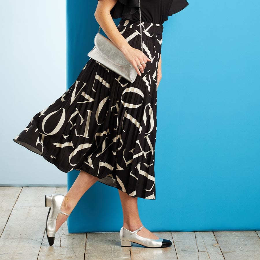 Nancy: Silver & Black Leather - Mary Janes for Bunions | Sole Bliss USA