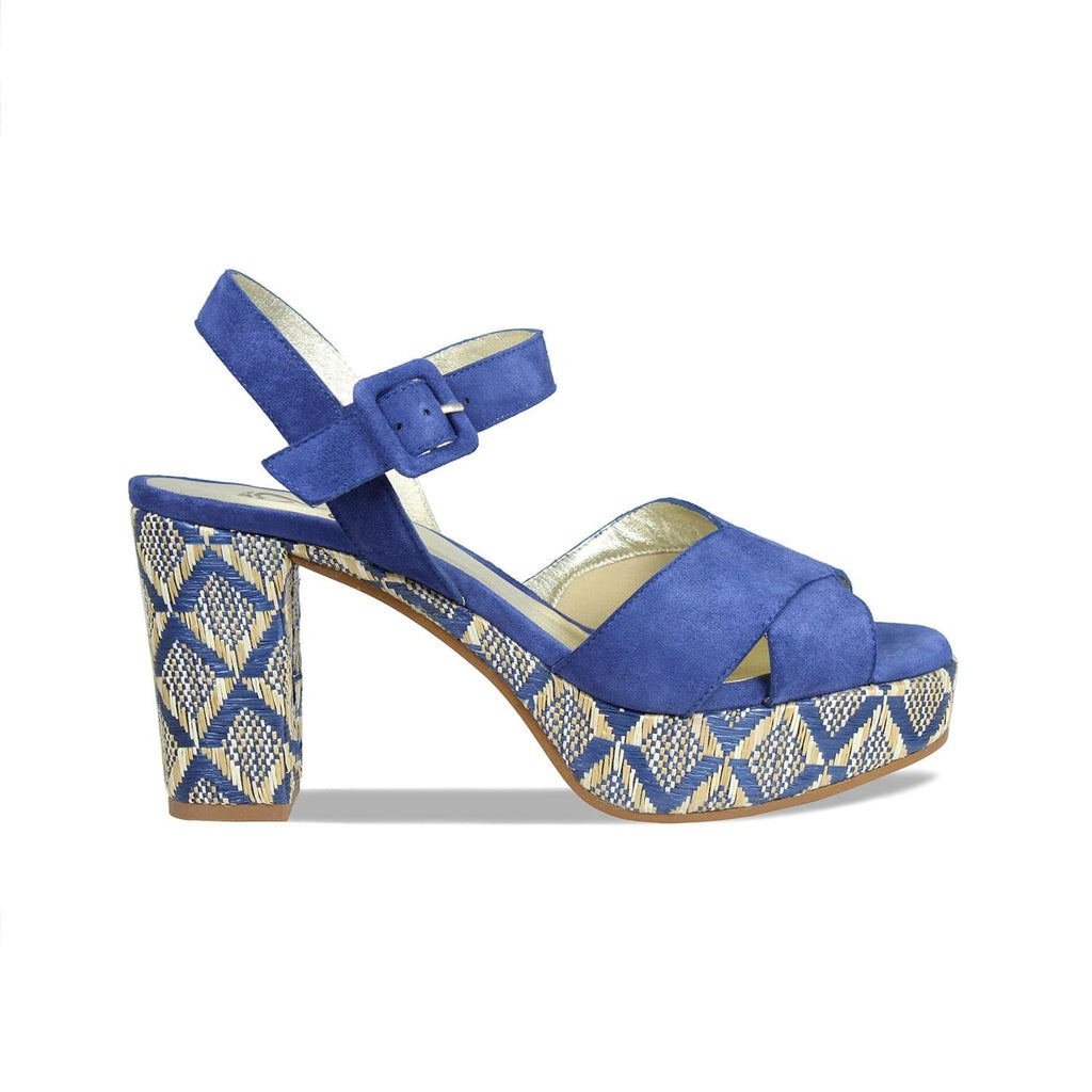 Ruby: Denim Suede & Diamond - Summer Heels For Bunions | Sole Bliss ...